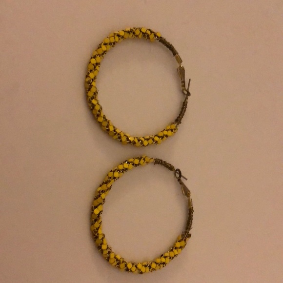 Accessories | Yellow Hoop Earring | Poshmark